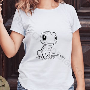 Cute Lizard Svg File, Baby Lizard Outline Svg, Lizard Clipart Svg ...
