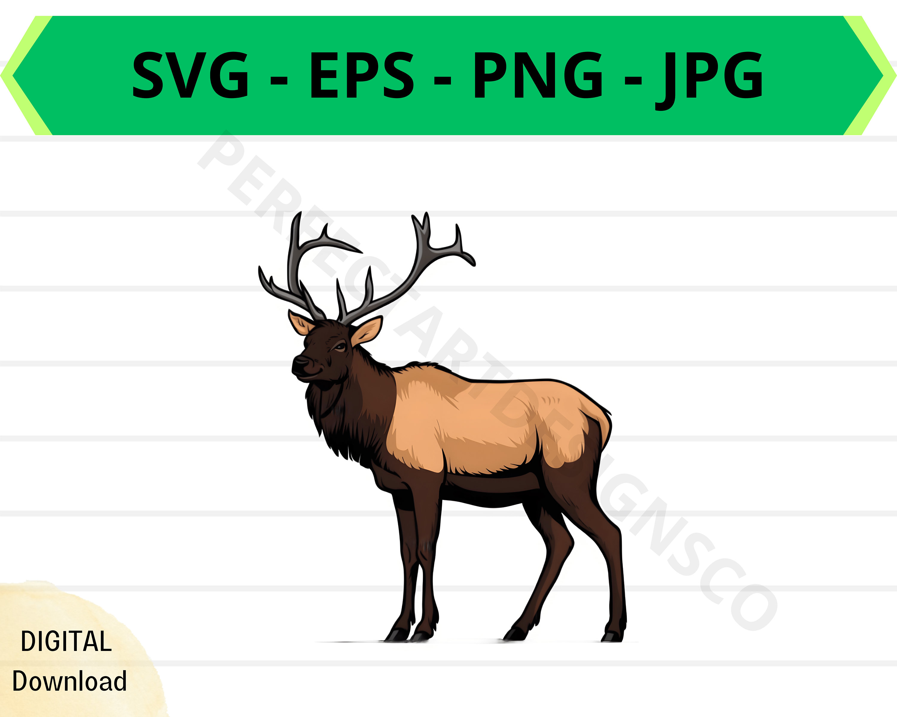 Elk Svg, Elk Clipart, Elk Svg for Shirt, Svg File for Cricut ...