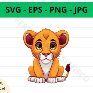 Lion Cub Svg, Lion Cub Clipart, Lion Cub Svg for Shirt, Svg File for ...