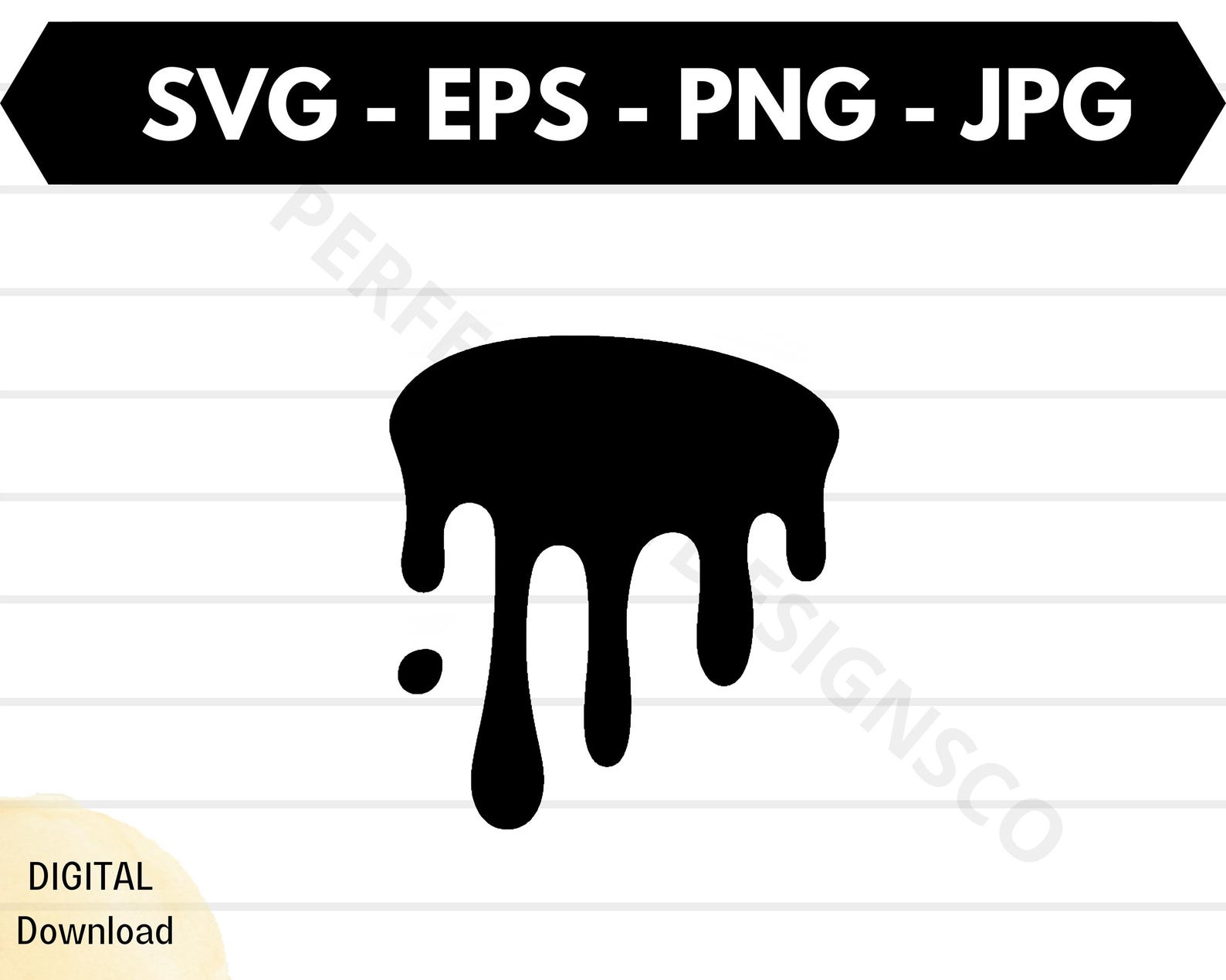 Paint Drip Silhouette Svg, Paint Drip Clipart, Paint Drip Svg File for ...