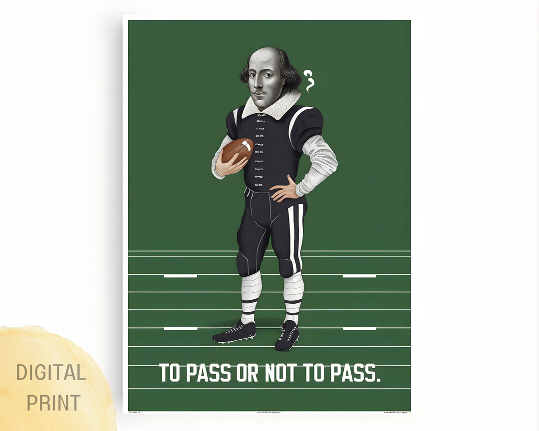 Funny Shakespeare Poster to Pass or Not to Pass Shakespeare Funny ...