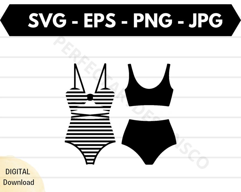 Swimwear Silhouette Svg, Swimwear Outline, Swimwear Cricut, Swimwear ...