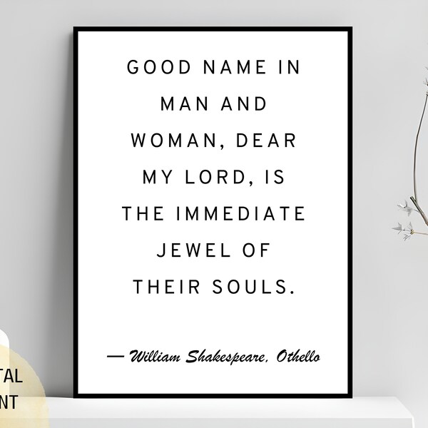 Othello Quote - Etsy