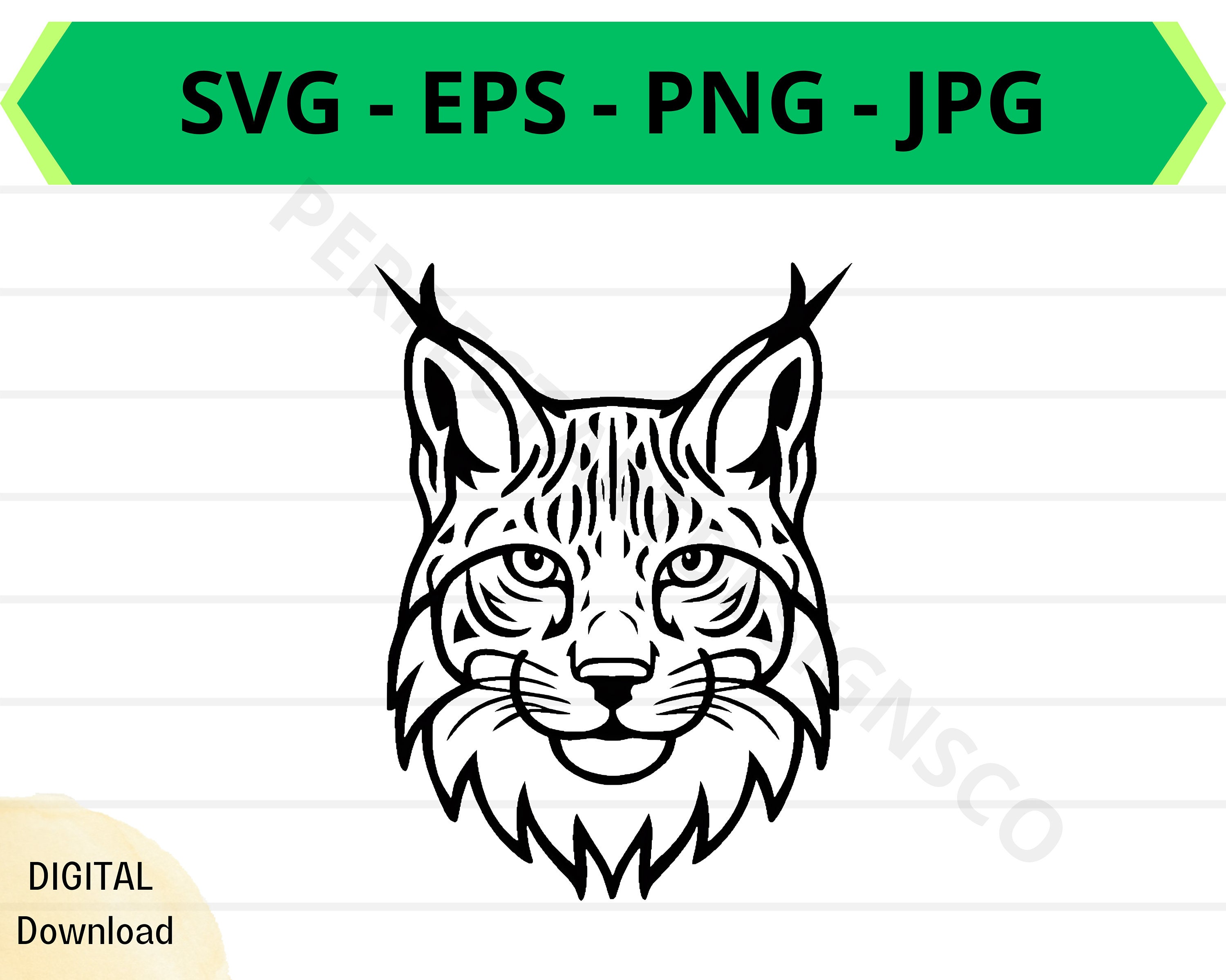 Lynx Outline Svg, Lynx Clipart, Lynx Svg for Shirt, Svg File for Cricut ...