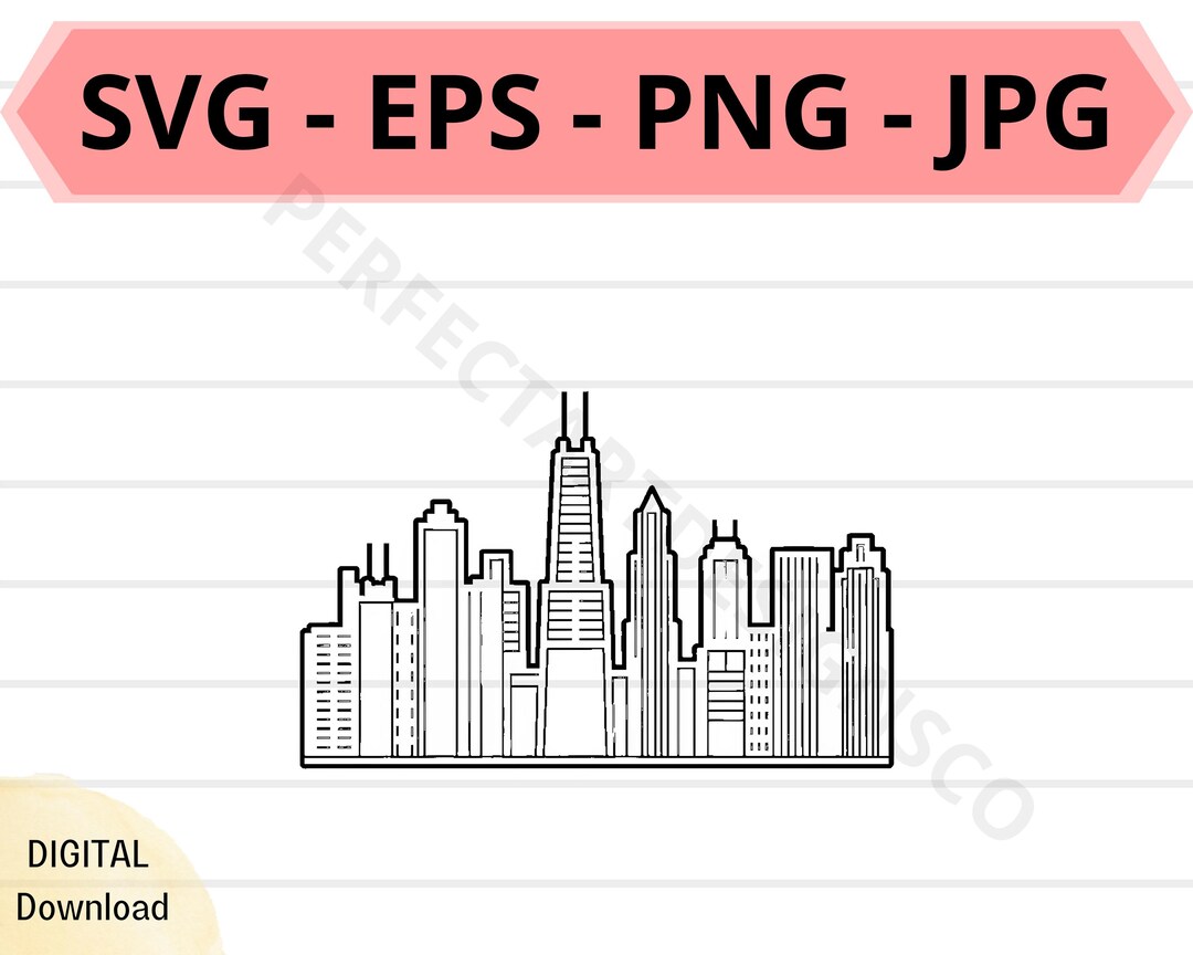 Chicago Symbol Svg Cutfile, Chicago Sign, Chicago Icon, Chicago Cutting ...