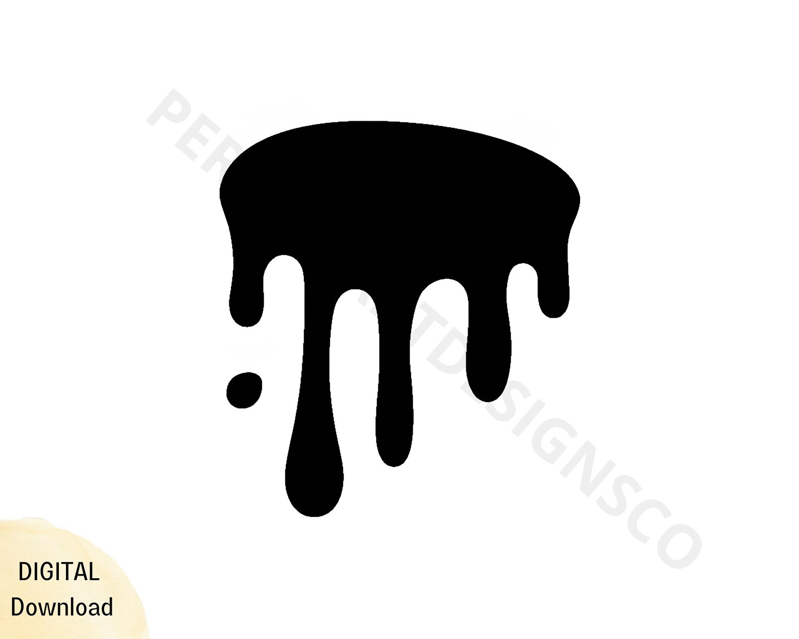 Paint Drip Silhouette Svg, Paint Drip Clipart, Paint Drip Svg File for ...