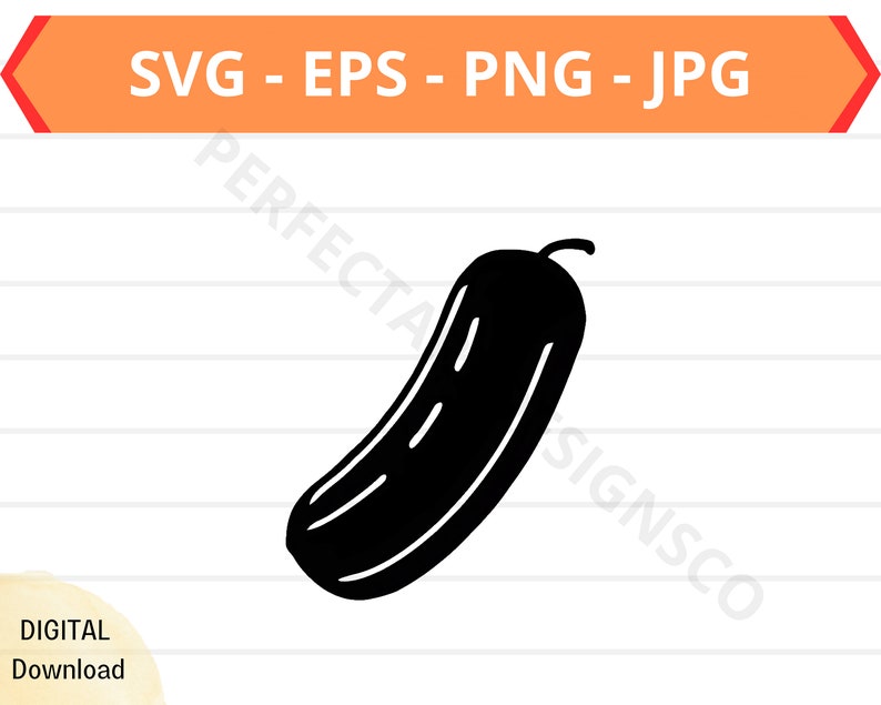 Cucumber Outline Svg, Cucumber Vegetable Clipart, Cucumber Svg for ...