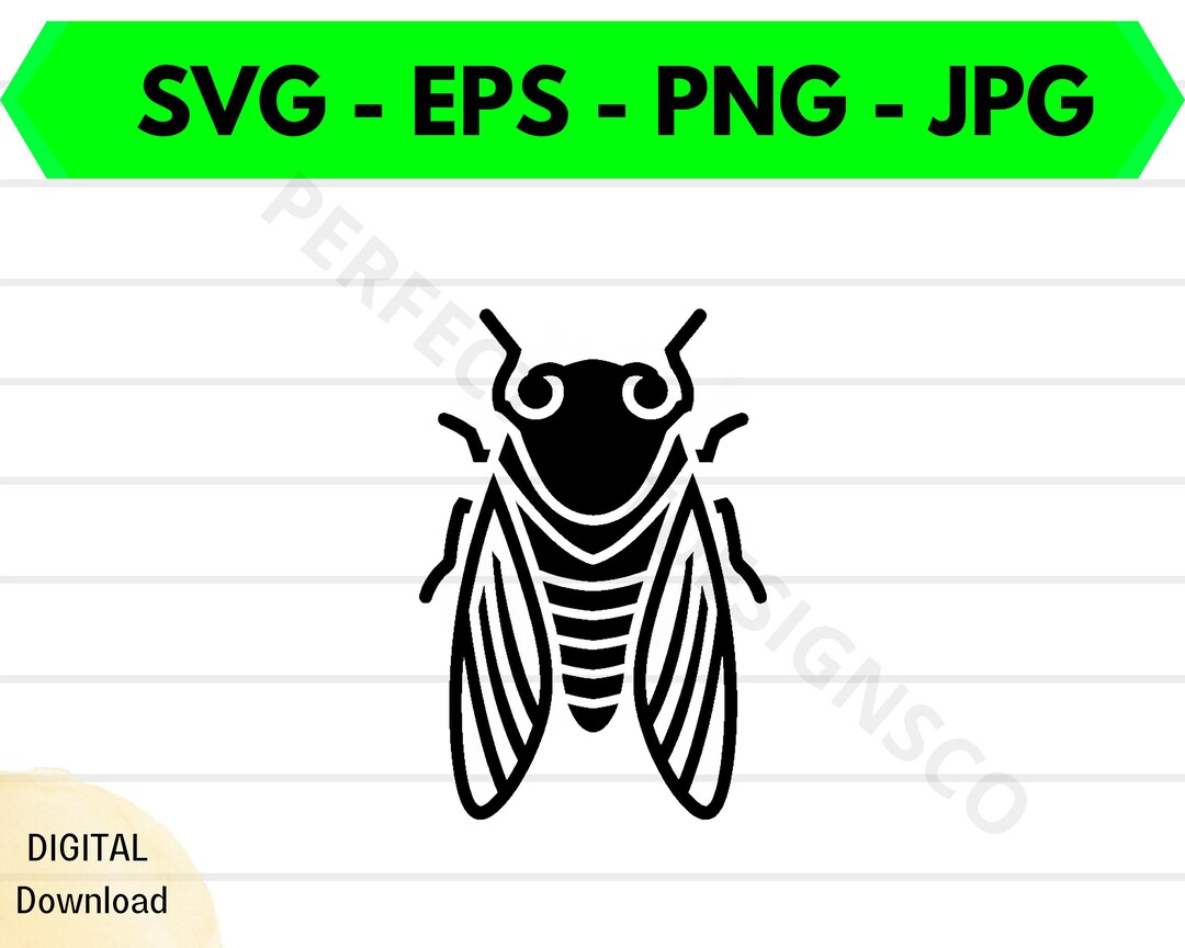 Cicada Outline Svg, Cicada Clipart, Cicada Svg for Shirt, Svg File for ...