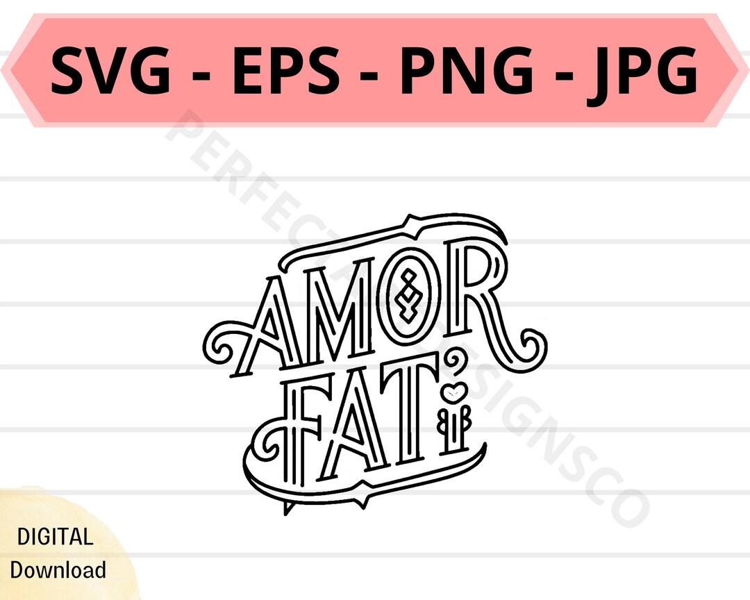 Tattoo Designs Amor Fati Symbol Svg Cutfile, Amor Fati Sign, Tattoo ...