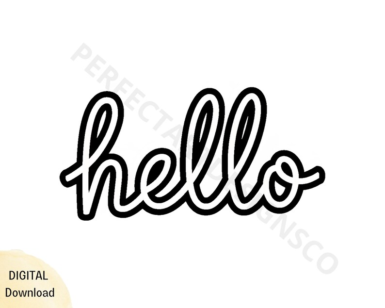 Hello Icon Svg Cut File, Hello Symbol, Hello Sign Cutting Svg File for ...
