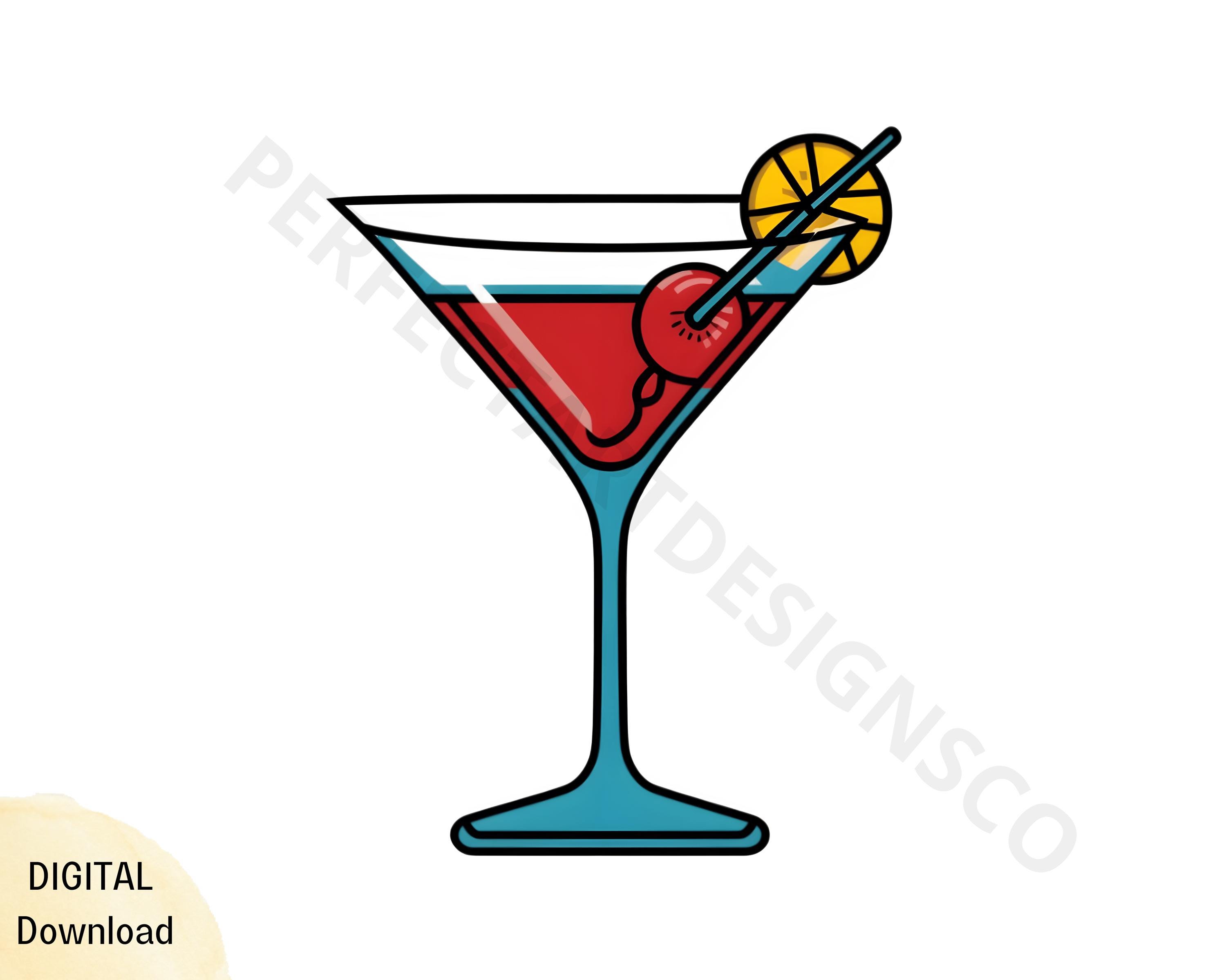 Martini Glass Svg, Martini Glass Clipart, Martini Glass Svg for Shirt ...