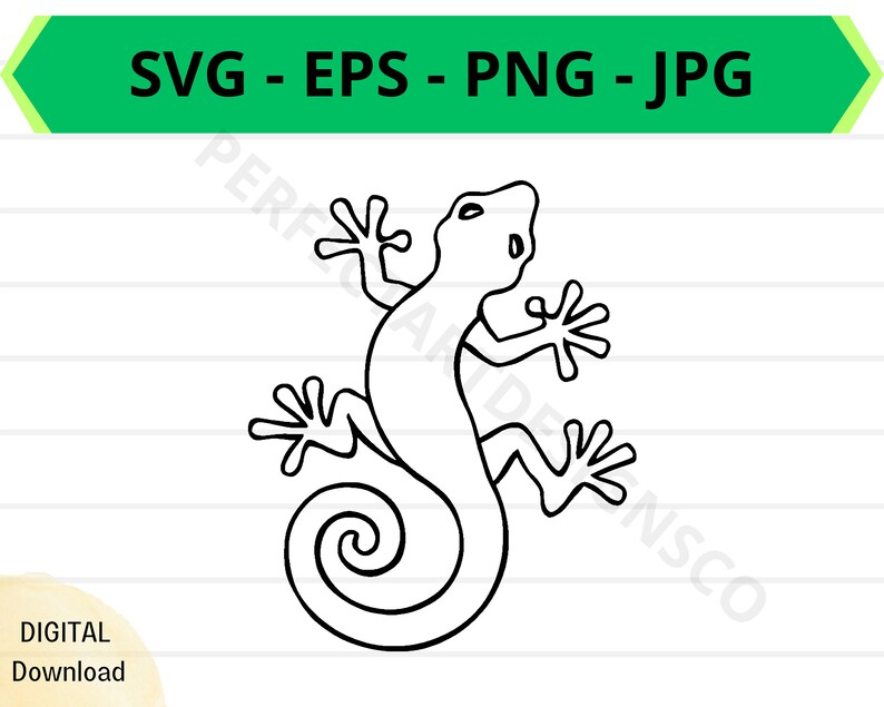Gecko Outline Svg, Gecko Clipart, Gecko Svg for Shirt, Svg File for ...