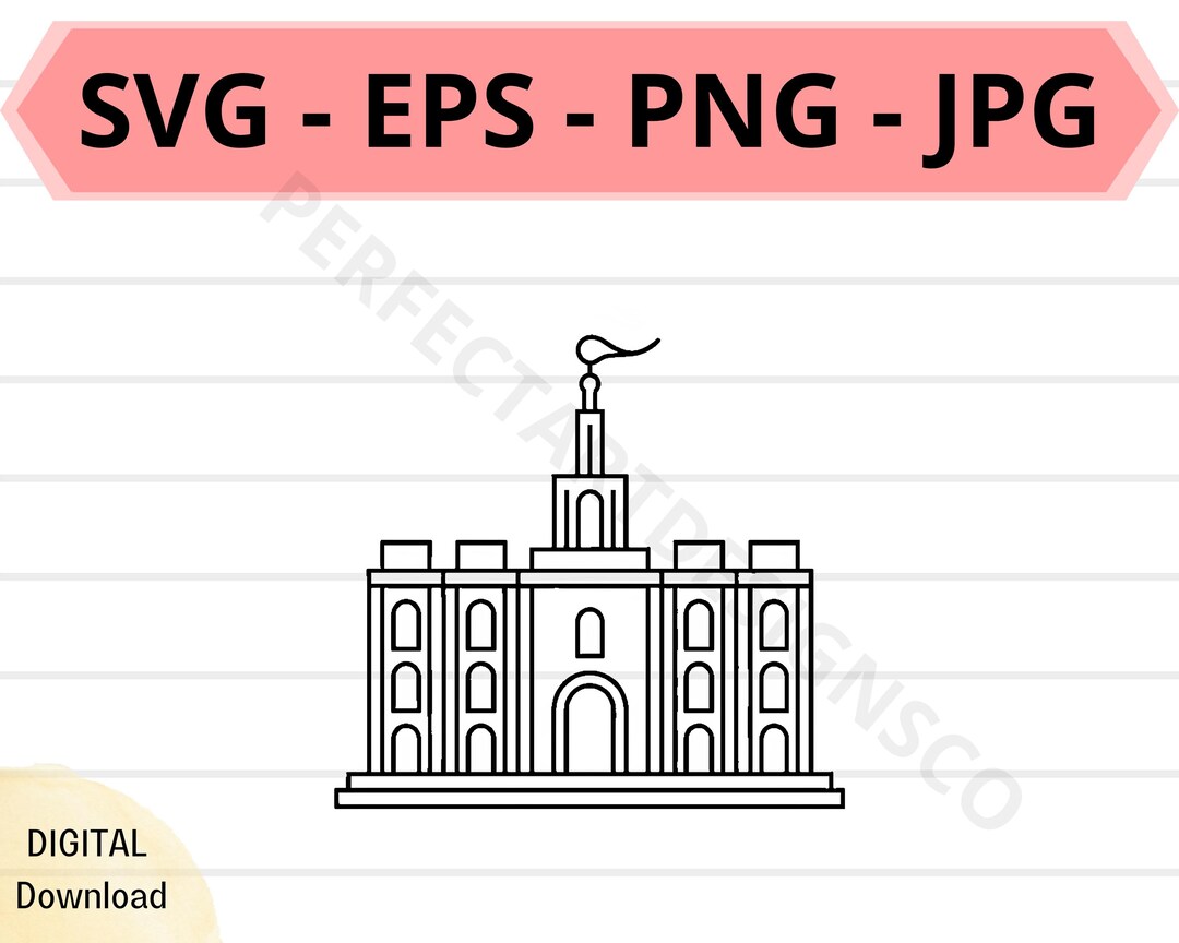 Lds Temple Icon Svg Cut File for Cricut, Silhouette, Lds Temple Sign ...