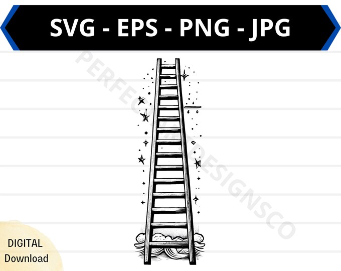Ladder SVG, Ladder Vector, Ladder Clipart Cutting File, Svg Cutting ...