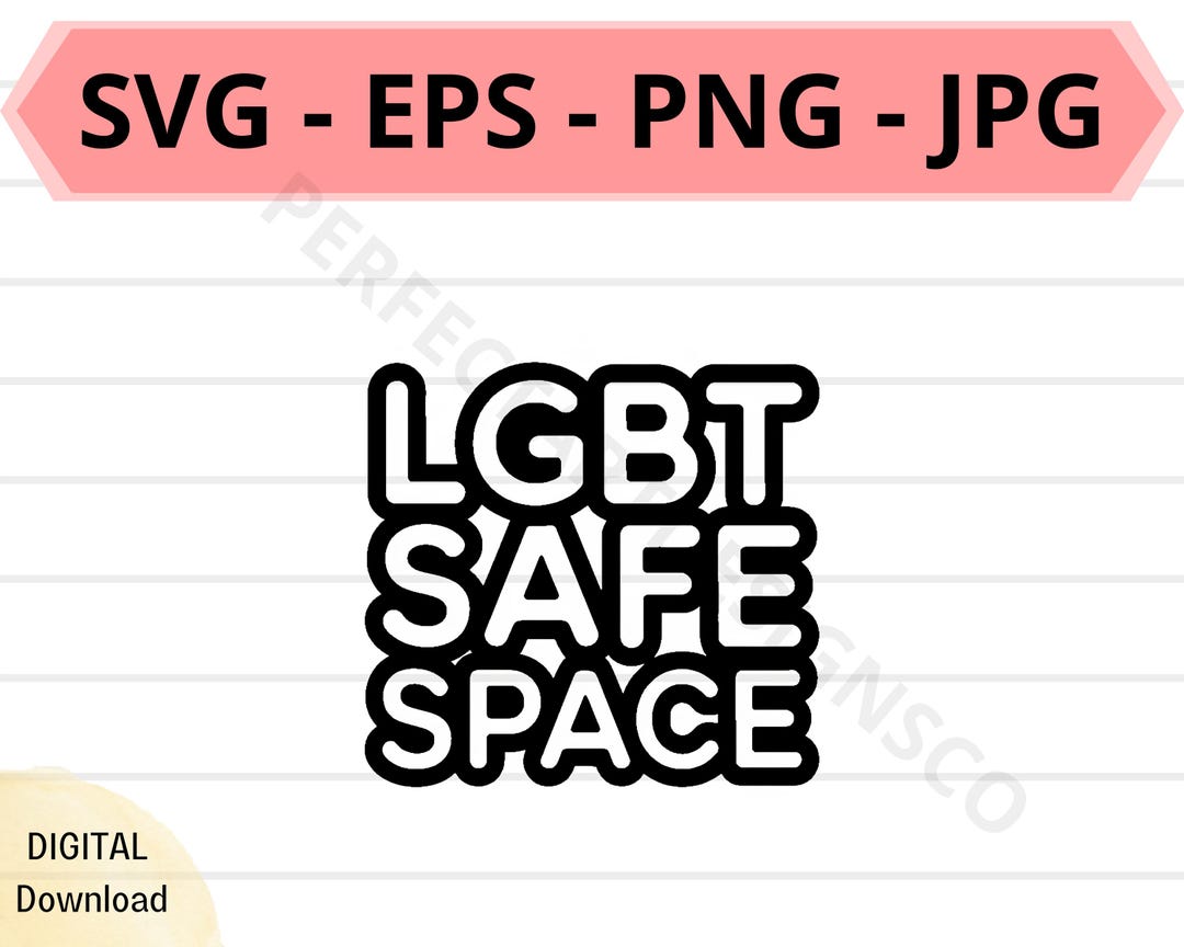 Lgbt Safe Space Symbol Svg Cutfile, Lgbt Safe Space Sign, Lgbt Safe ...