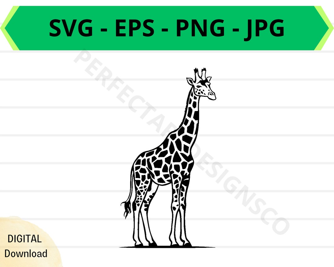 Giraffe Outline Svg, Giraffe Clipart, Giraffe Svg for Shirt, Svg File ...
