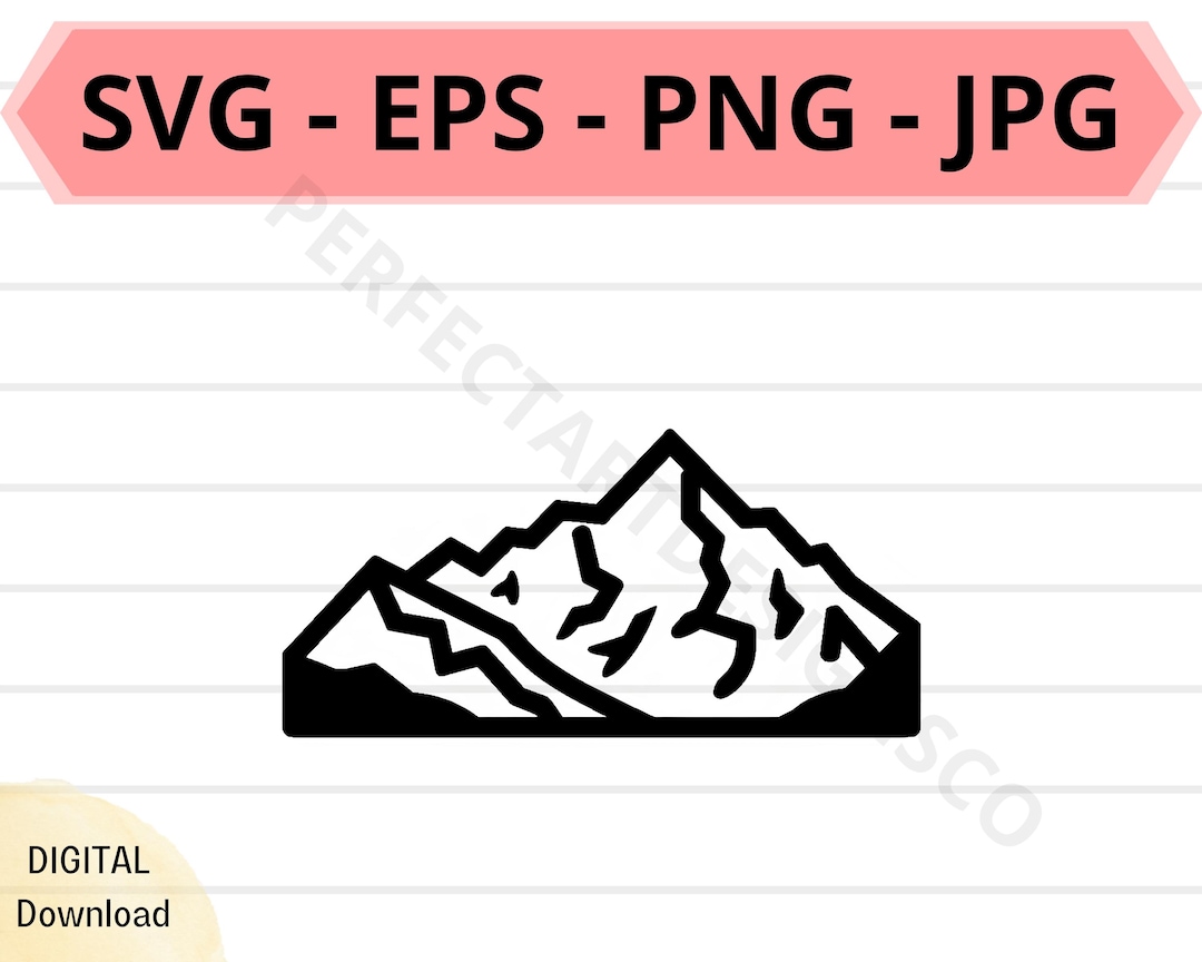 Grand Teton Icon Svg Cut File for Cricut, Silhouette, Grand Teton Sign ...