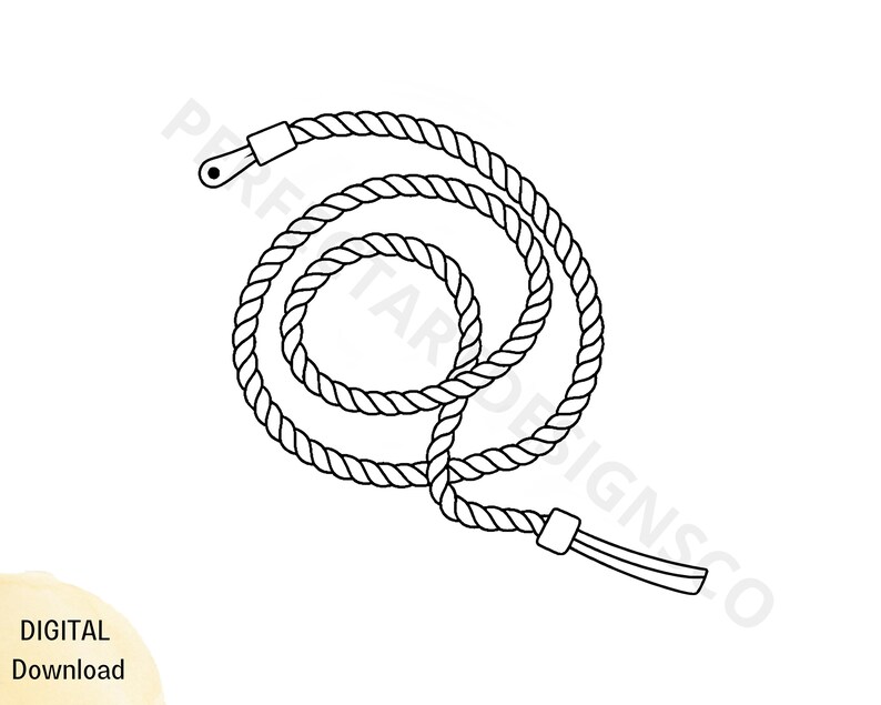 Cowboy Rope Outline Svg, Cowboy Rope Clipart, Cowboy Rope Svg for Shirt ...