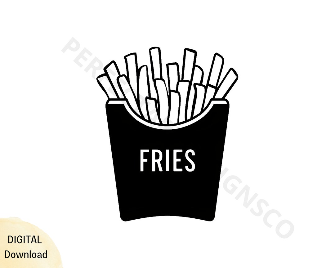 Fries Outline Svg, Fries Clipart, Fries Svg for Shirt, Svg File for ...