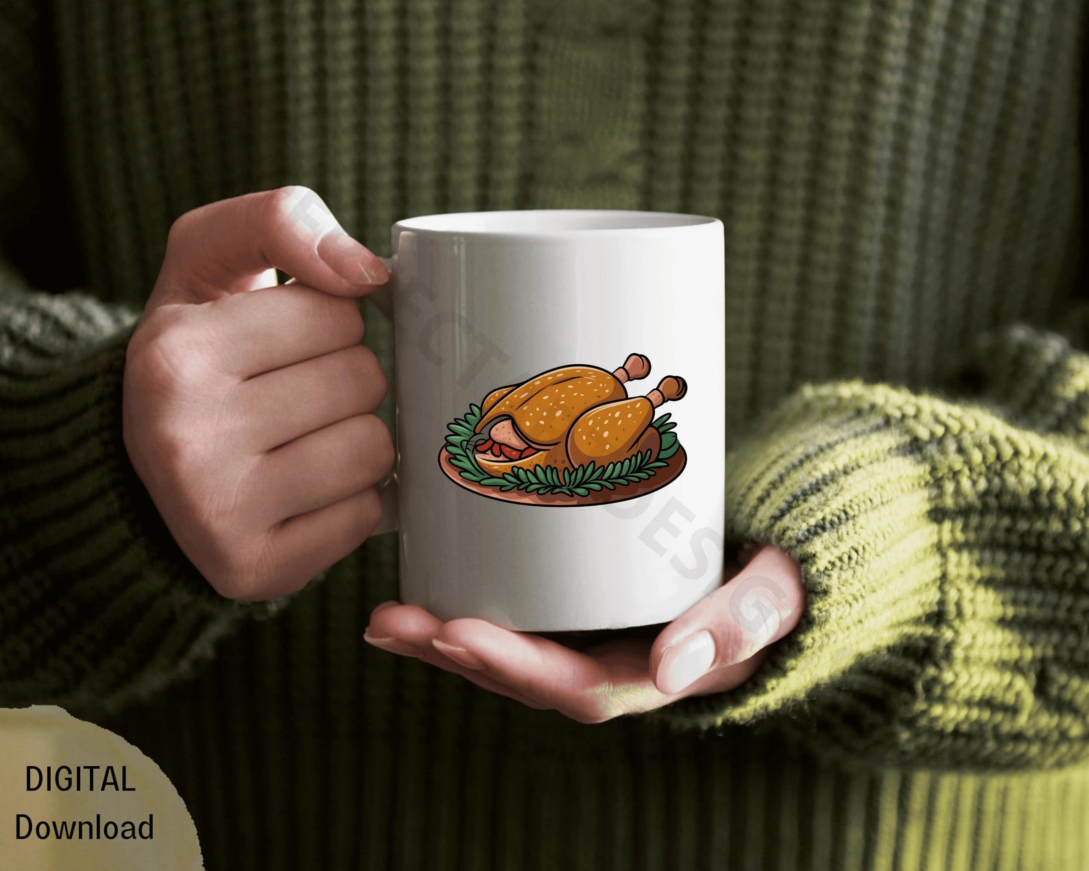 Cooked Chicken Svg File for Cricut, Silhouette, Cooked Chicken Clip Art ...