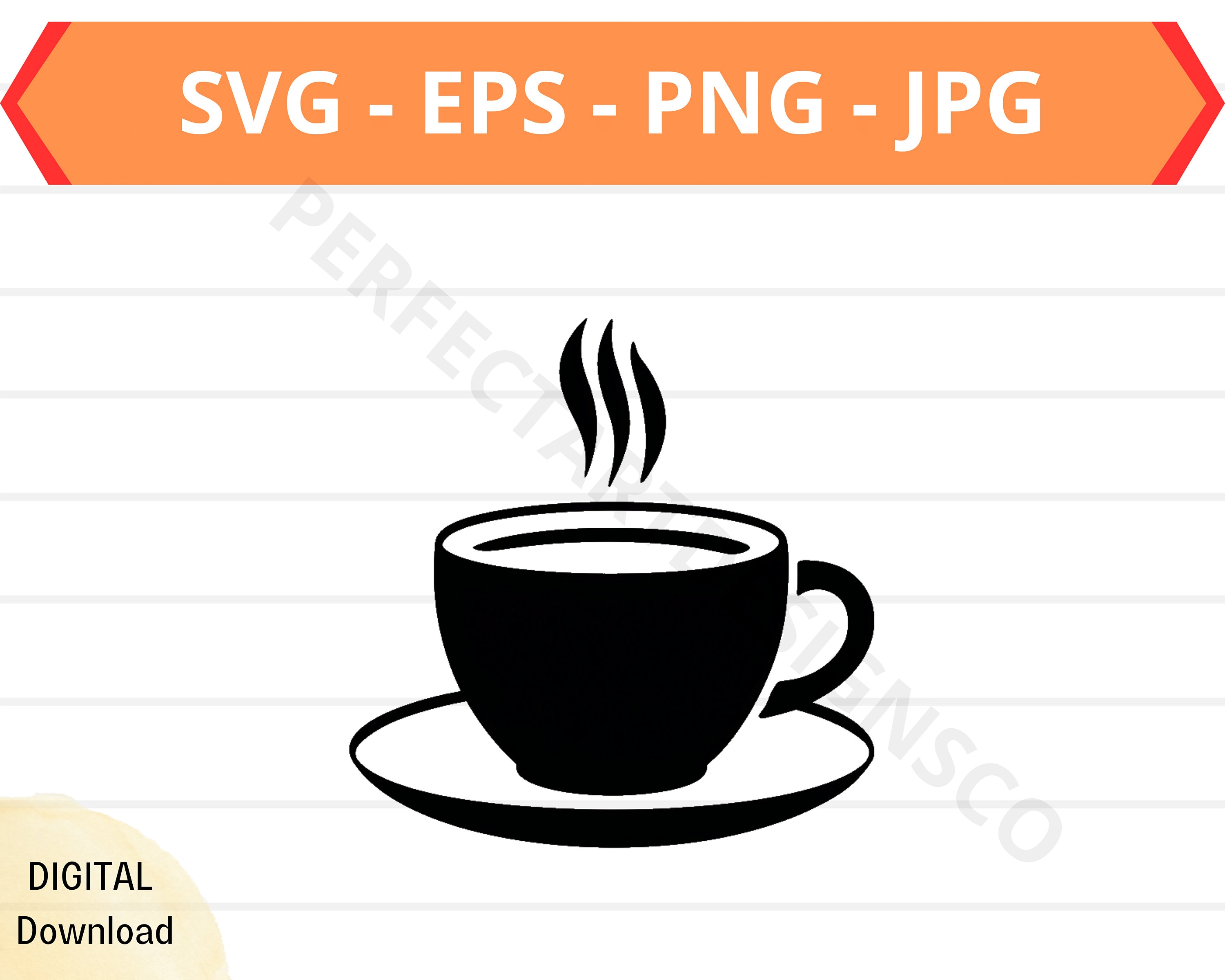Coffee Cup Outline Svg, Coffee Cup Clipart, Coffee Cup Svg for Shirt ...