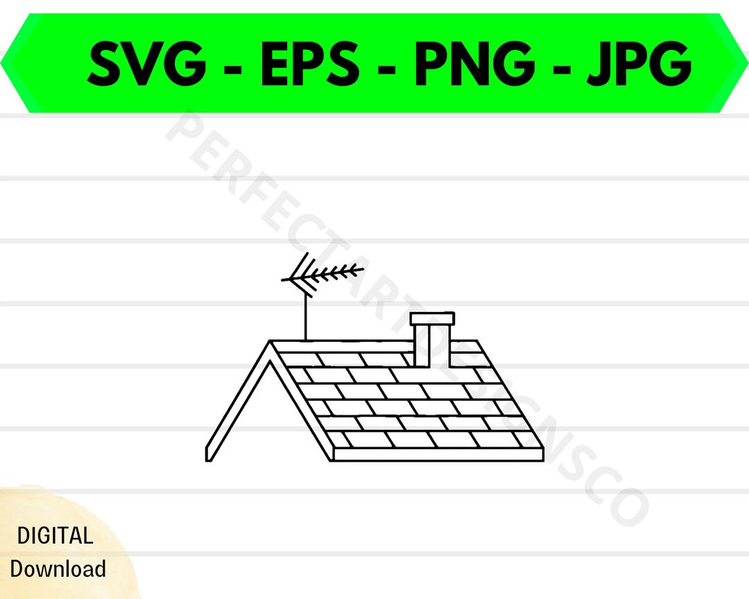 Rooftop Outline Svg File, Rooftop Cutting Svg File for Cricut, Rooftop ...