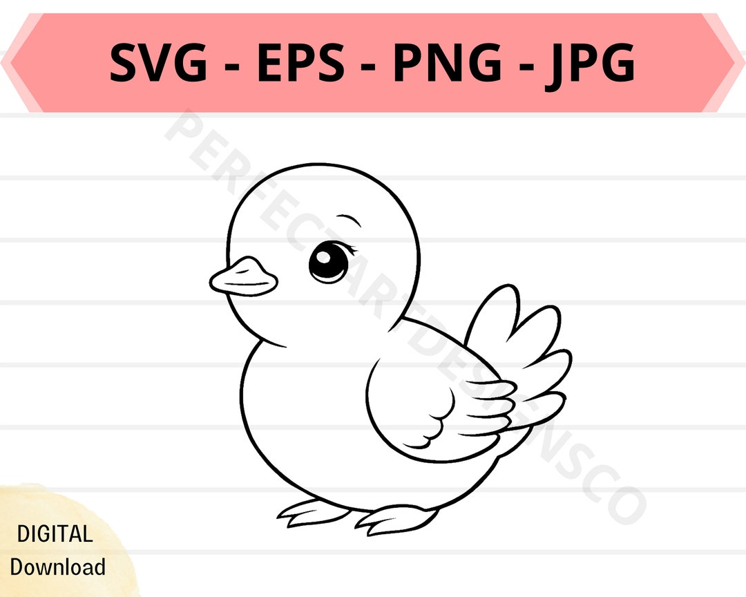 Cute Dove Svg File, Baby Dove Outline Svg, Dove Clipart Svg, Dove Svg ...