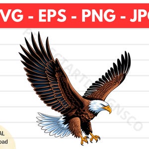 Eagle in Flight Svg, Eagle in Flight Clipart, Eagle in Flight Svg for ...
