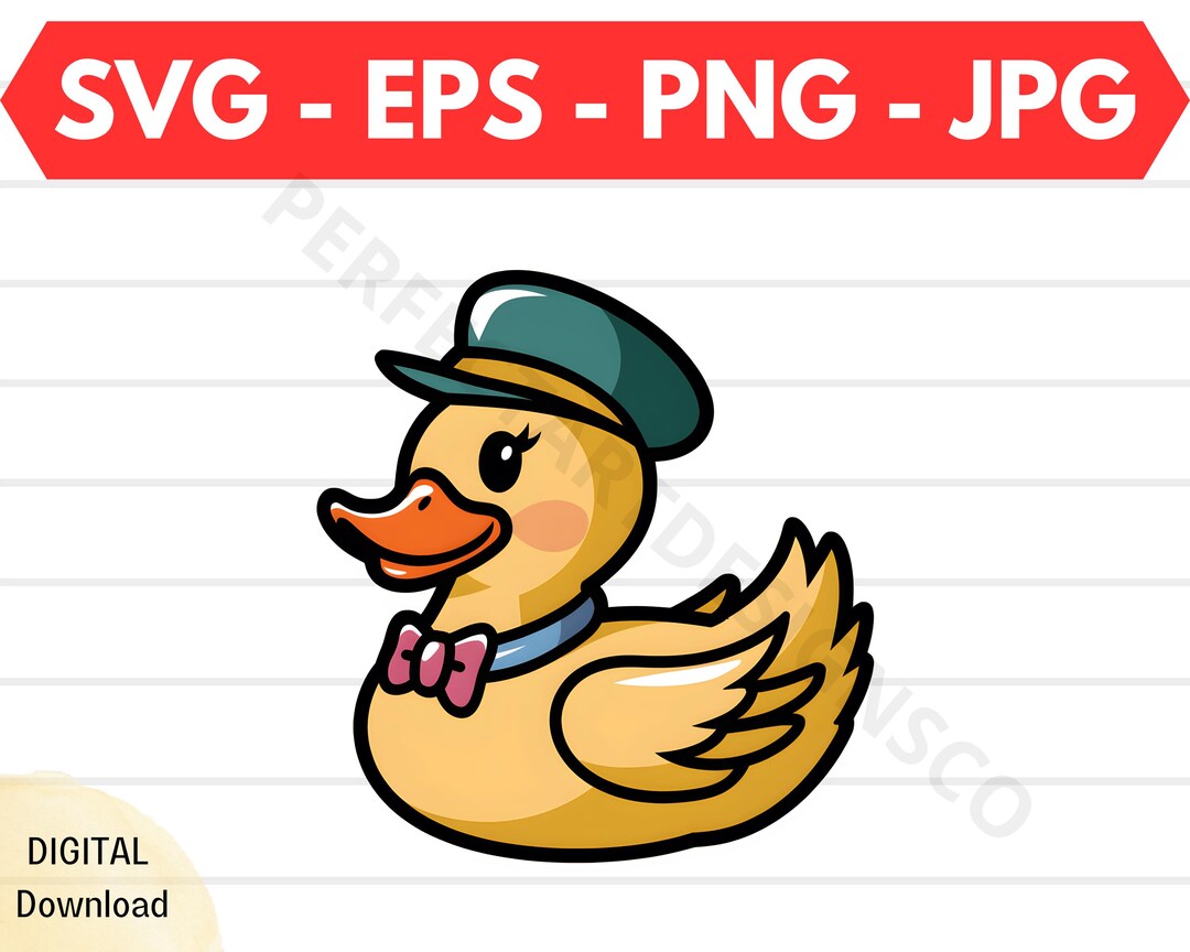Rubber Duck Svg File for Cricut, Silhouette, Rubber Duck Clip Art ...