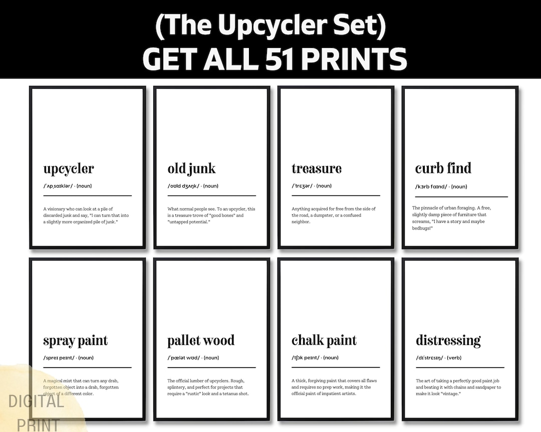 Upcycler Funny Definition, Funny DIY Gift, Sarcastic Thrifter Quote ...