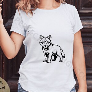 Wolf Cub Outline Svg, Wolf Cub Clipart, Wolf Cub Svg for Shirt, Svg ...