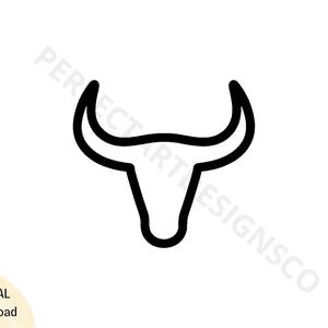 Bull Horn Svg File, Bull Horn Outline Svg, Bull Horn Clipart Svg, Bull ...