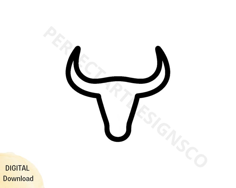Bull Horn Svg File, Bull Horn Outline Svg, Bull Horn Clipart Svg, Bull ...