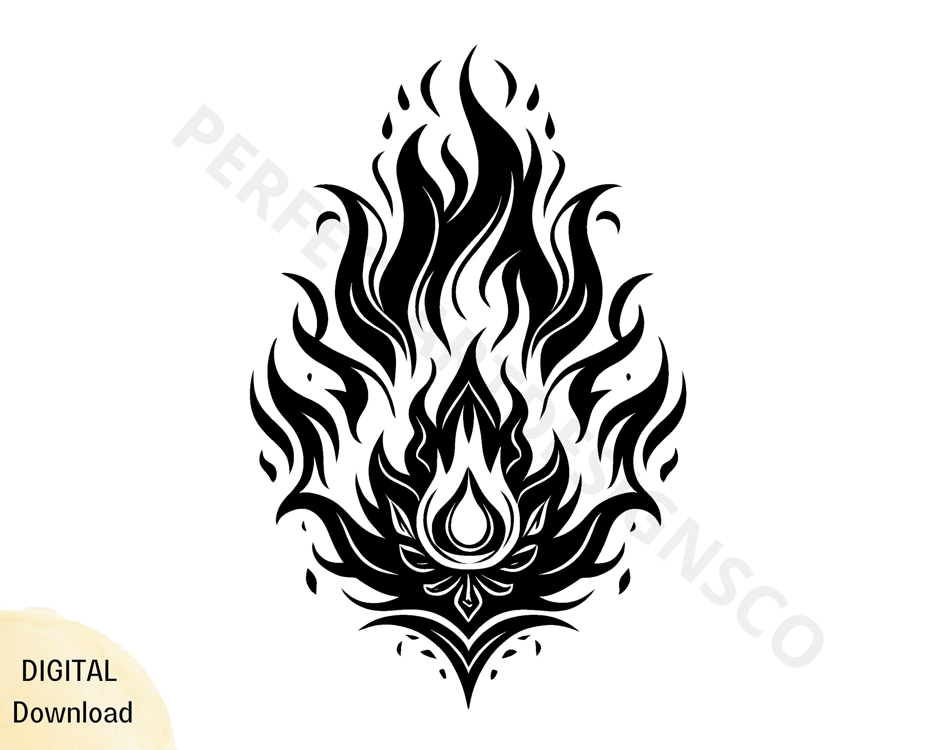 Fire Vector Image Clipart, Fire Svg Fire Cutting File Cricut Silhouette ...