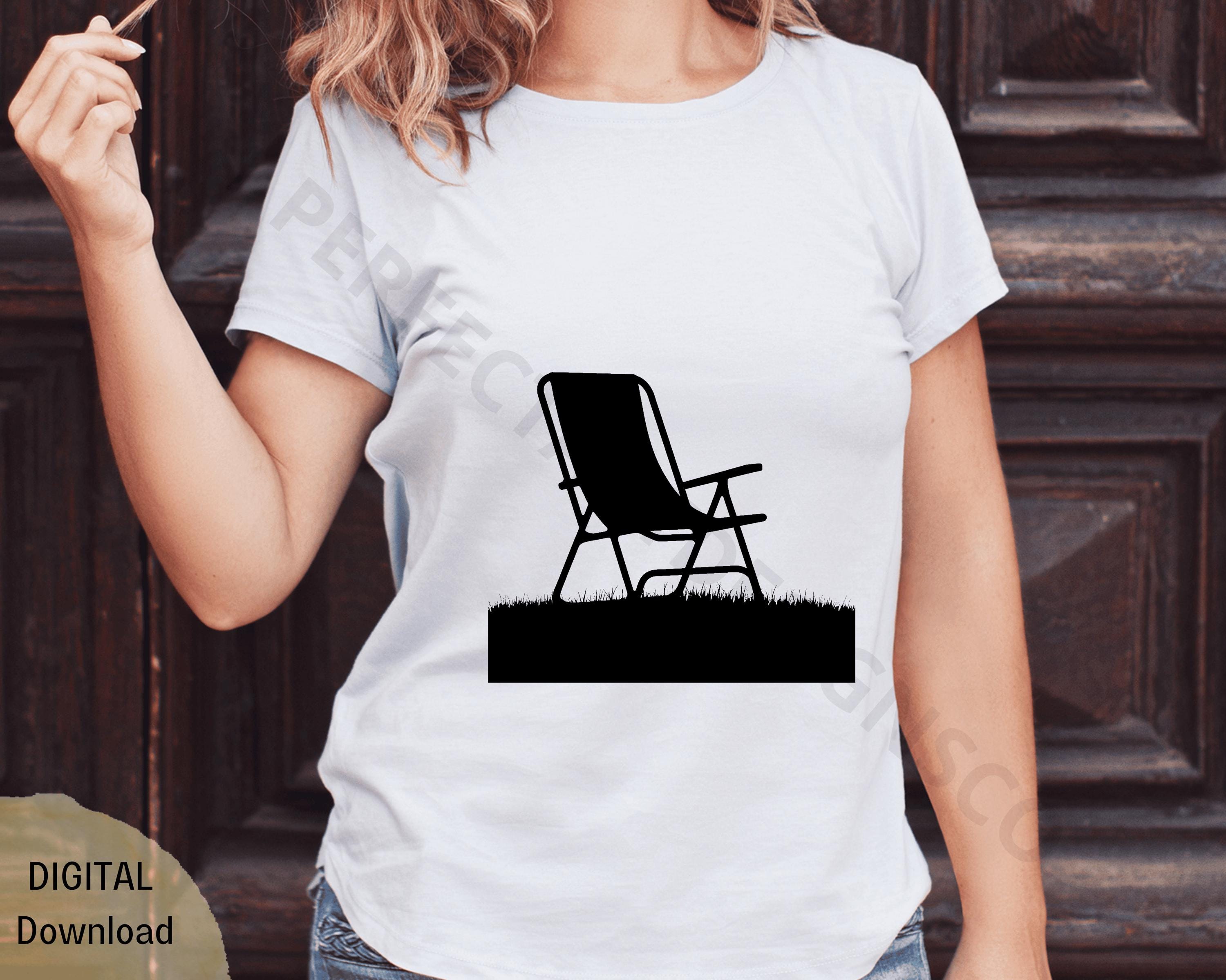 Lawn Chair Silhouette Svg, Lawn Chair Clipart, Lawn Chair Svg File for ...