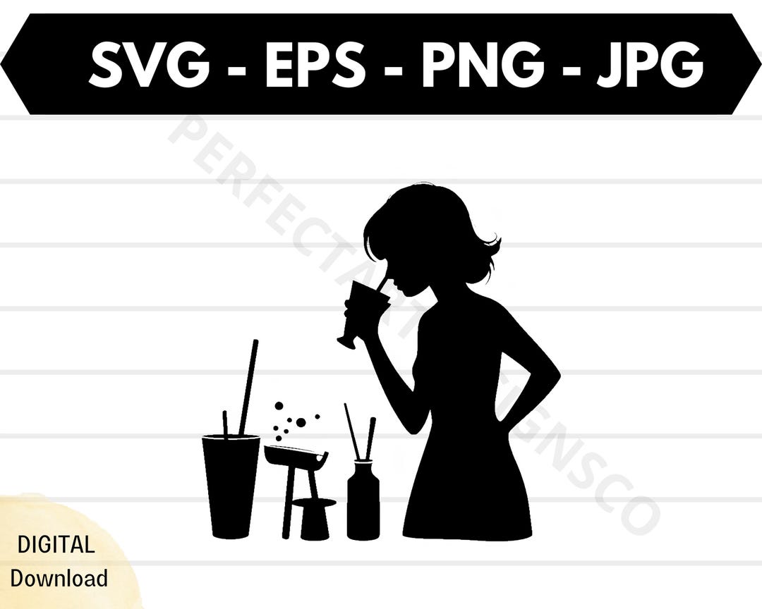 Paint and Sip Silhouette Svg File, Paint and Sip Cutting Svg File for ...