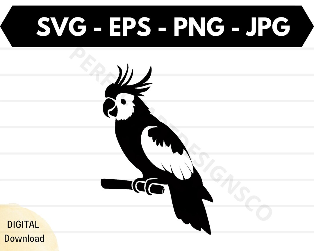 Cockatoo Silhouette Svg File, Cockatoo Cutting Svg File Cricut ...