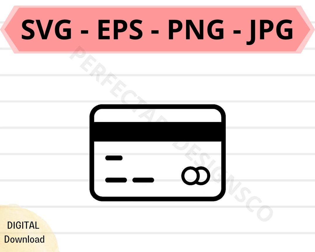 Credit Card Surcharge Symbol Svg Cutfile, Credit Card Sign, Credit Card ...