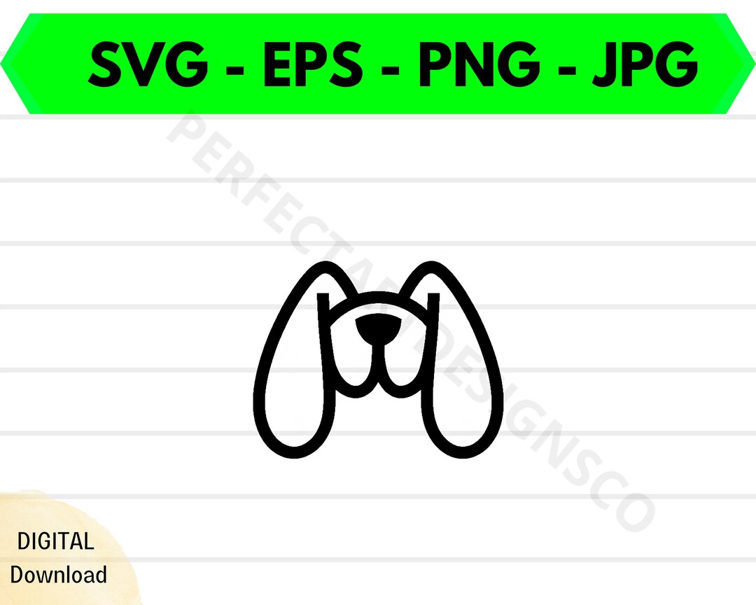 Dog Ear Outline Svg, Dog Ear Cricut Cutfile, Dog Ear Shirt Design, Dog ...