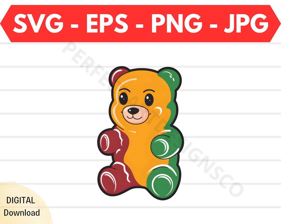Gummy Bear Svg, Gummy Bear Clipart, Gummy Bear Svg for Shirt, Svg File ...