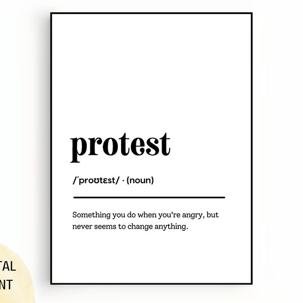 Funny Protest Poster - Etsy