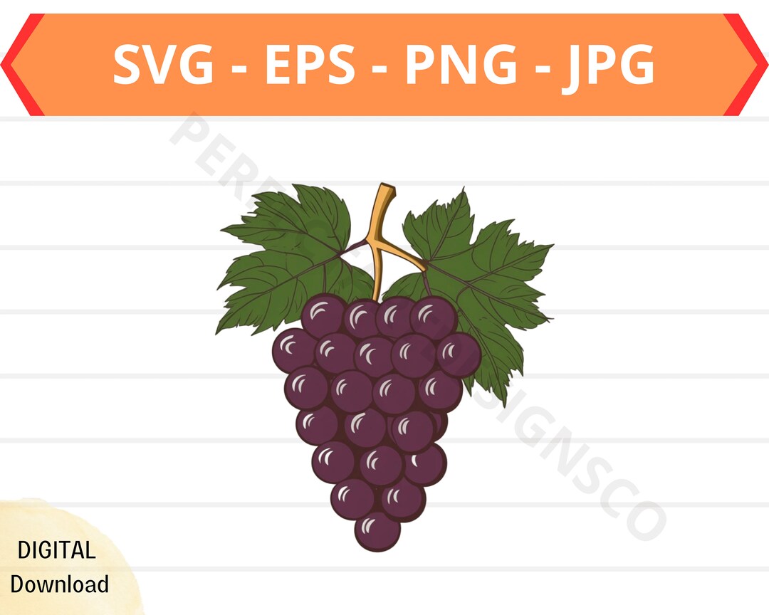 Grape Svg, Grape Fruit Clipart, Grape Svg for Shirt, Svg File for ...