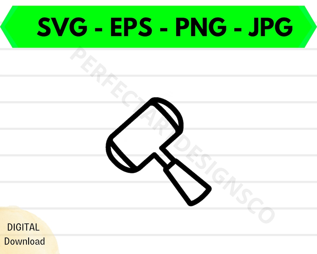 Mallet Outline Svg, Mallet Clipart, Mallet Svg for Shirt, Svg File for ...
