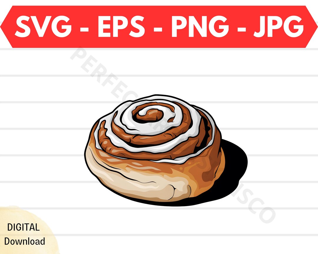 Cinnamon Roll Svg, Cinnamon Roll Vector, Cinnamon Roll Svg File for ...