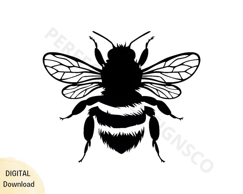 Bumblebee Silhouette Svg File, Bumblebee Cutting Svg File for Cricut ...