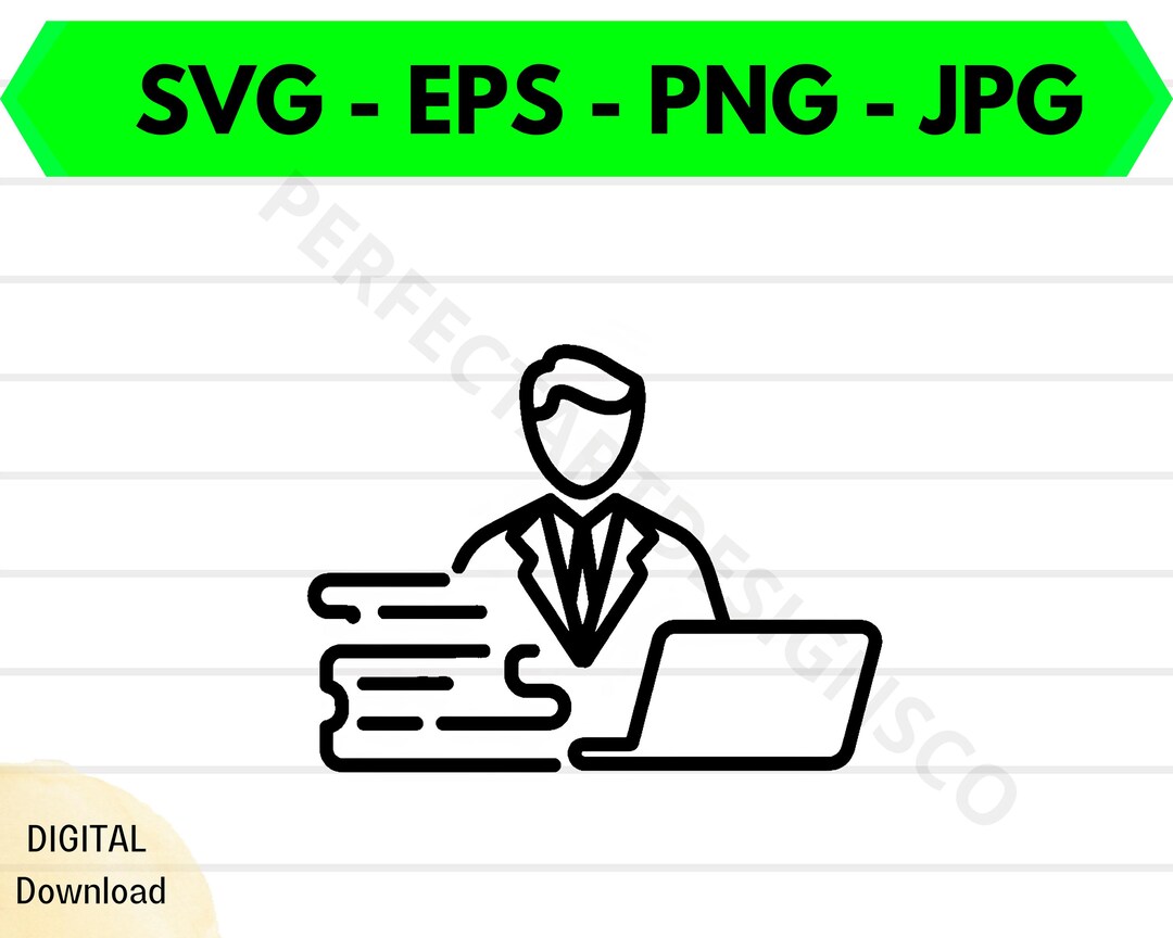 Accountant Outline Svg, Accountant Cricut Cutfile, Accountant Shirt ...