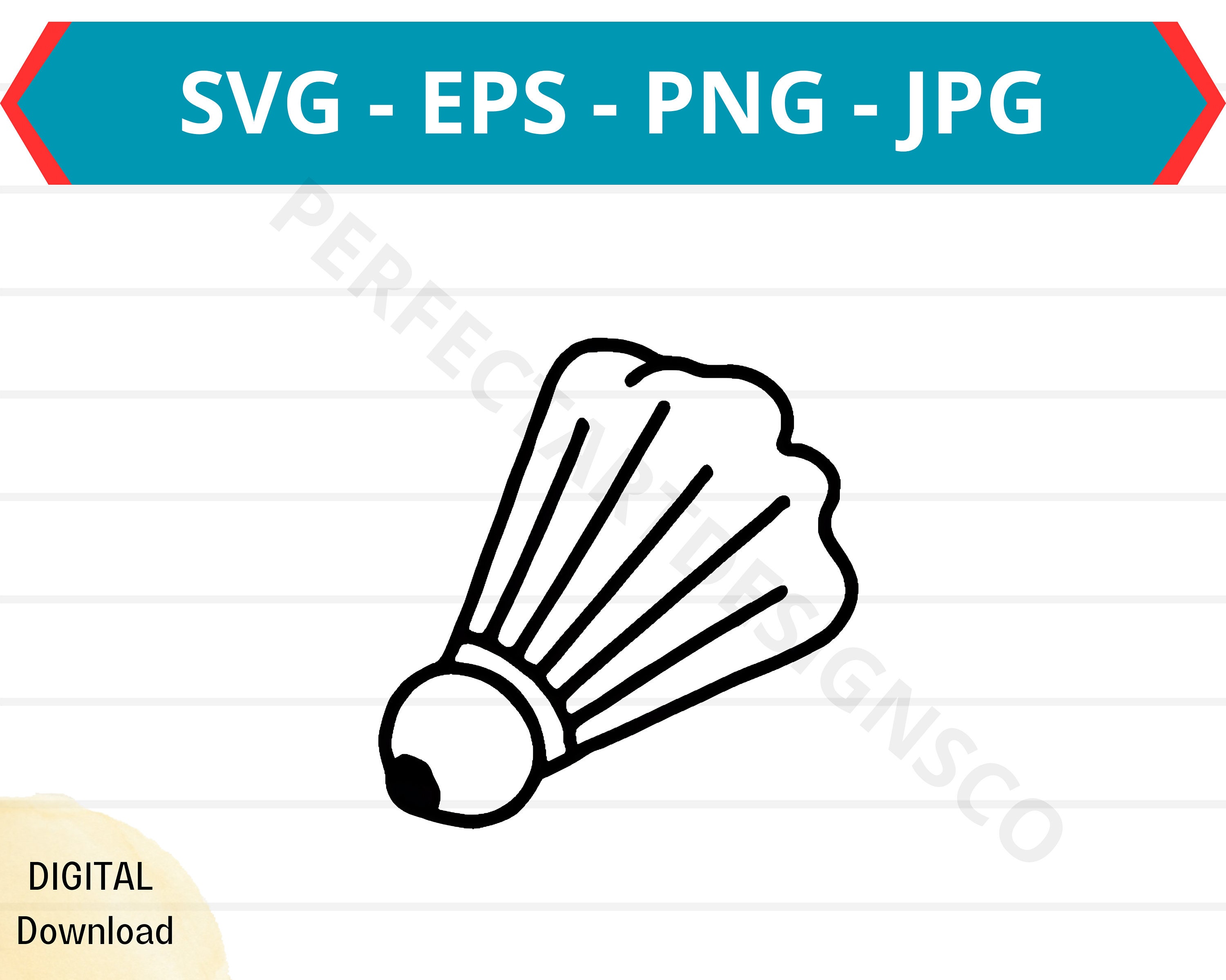 Badminton Shuttlecock Outline Svg, Shuttlecock Clipart, Shuttlecock Svg ...