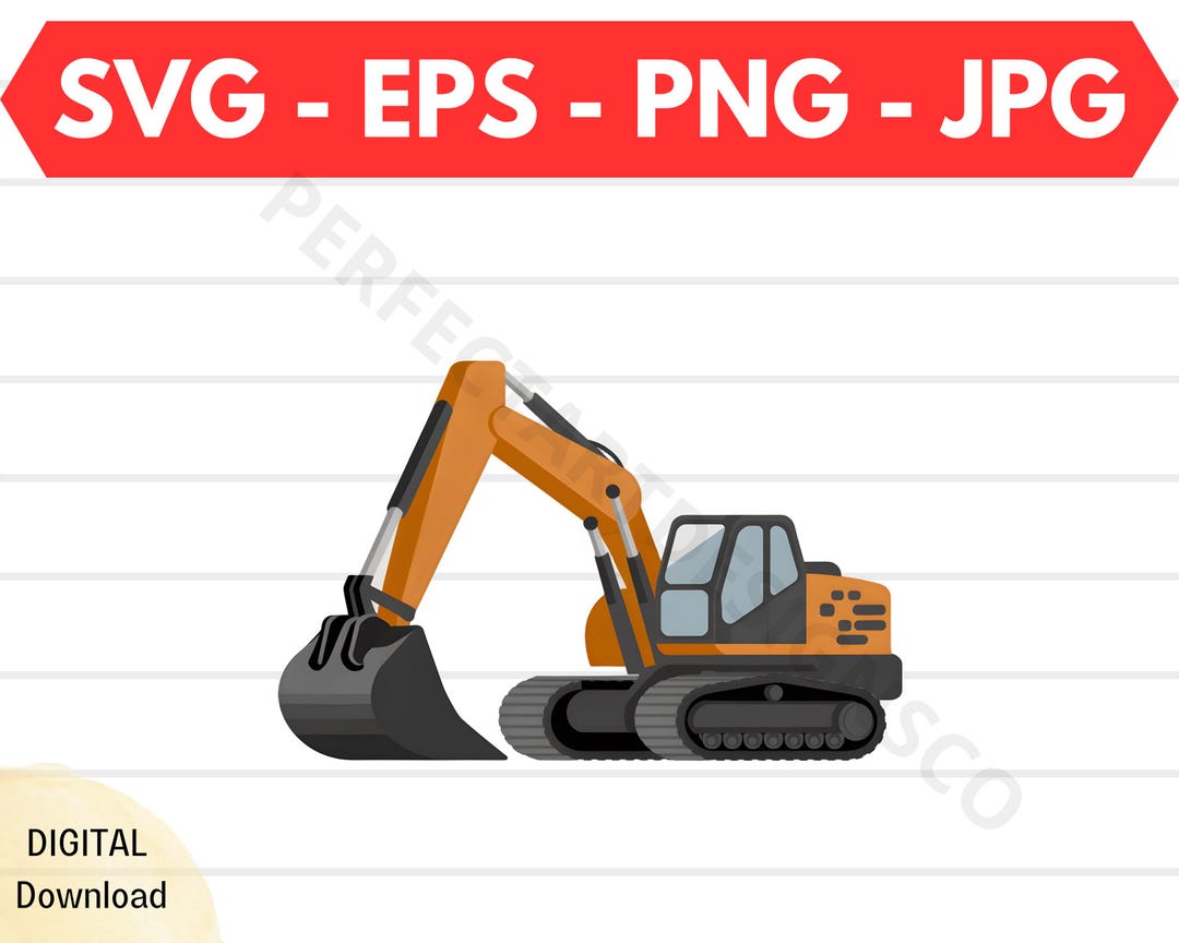Heavy Equipment Svg File for Cricut, Silhouette, Heavy Equipment Clip ...