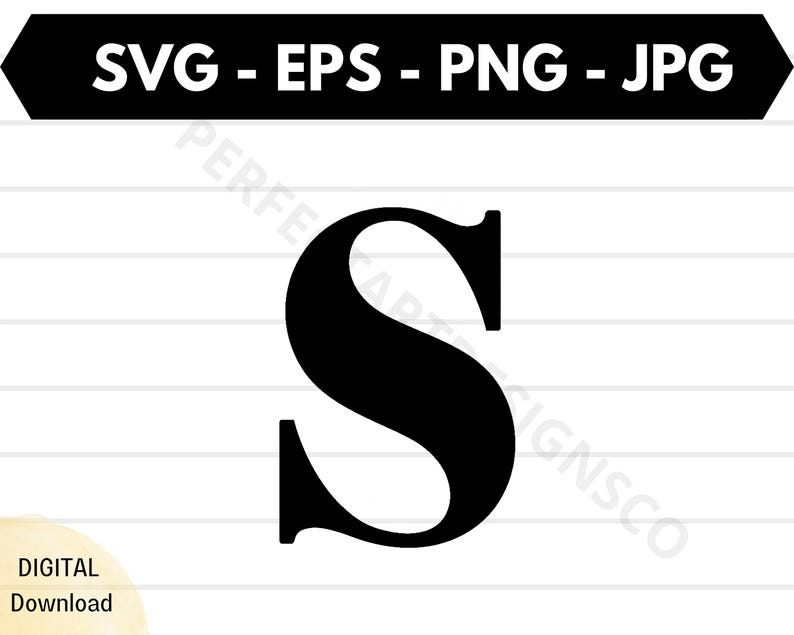 Letter S Silhouette Svg, Letter S Clipart, Letter S Svg File for Cricut ...