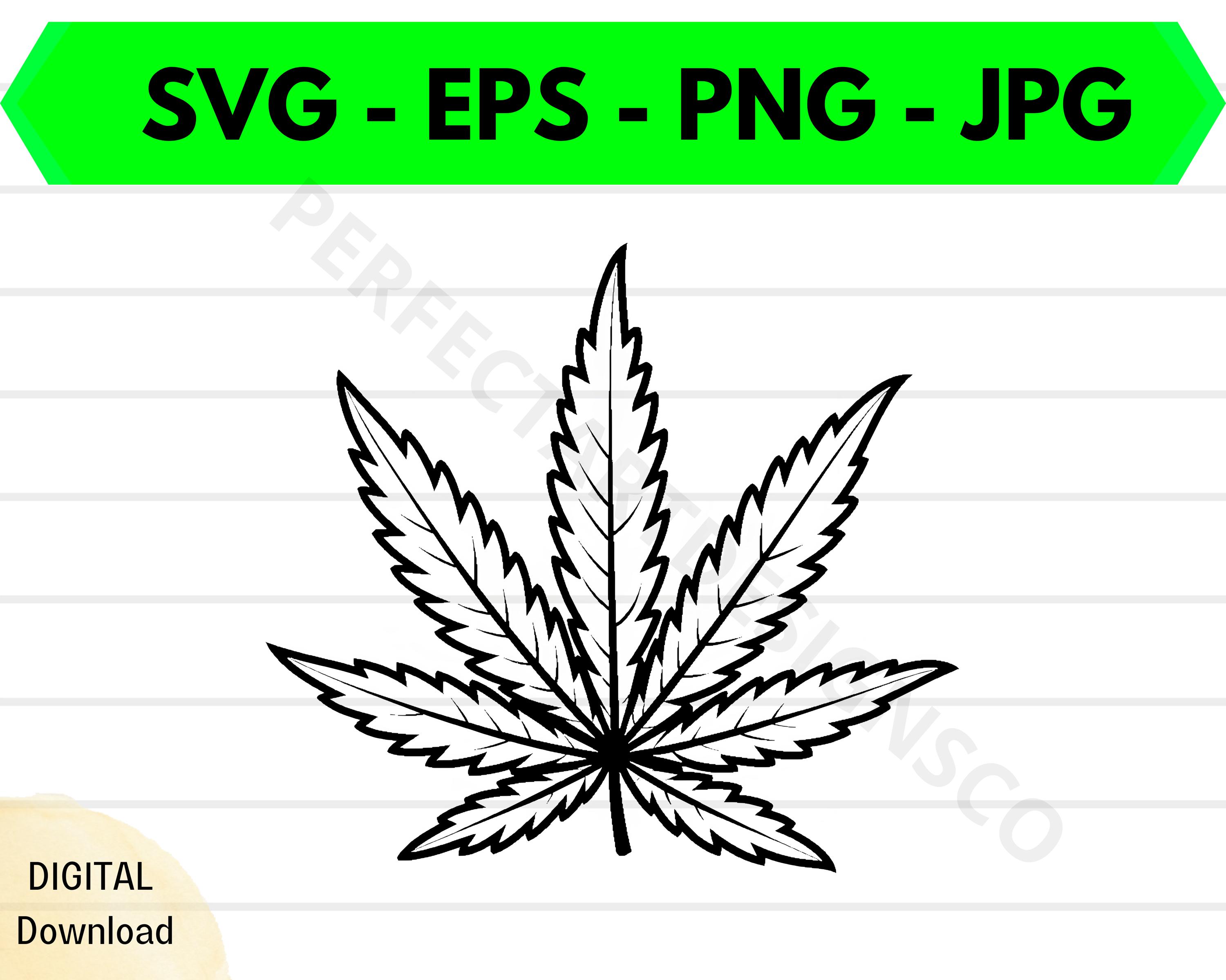 Marijuana Leaf Outline Svg, Marijuana Leaf Clipart, Marijuana Leaf Svg ...